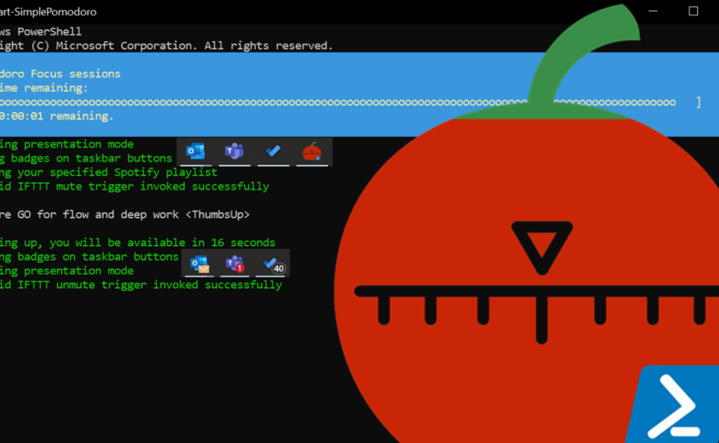 Updated my #Pomodoro #PowerShell timer – msunified.net